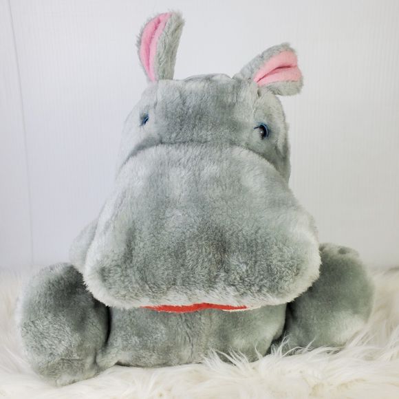 Anya | Toys | Vintage 978 Anya Gray Pink Hippo Hippopotamus Hand Puppet ...